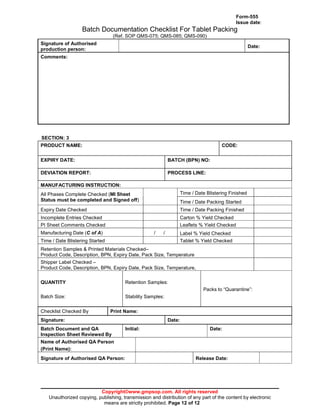 Qms 065 manufacturing-rework_procedure_sample | PDF