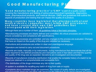 QMS and GMP | PPT