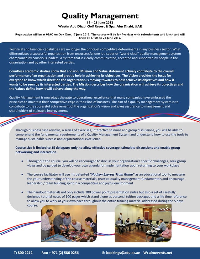 Quality Management Training | PDF