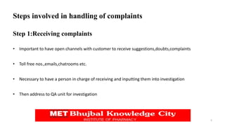 complaint and its handling | PPTX
