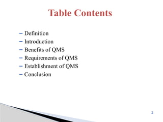 Quality management system ISO 9001 2015 Presentation | PPTX