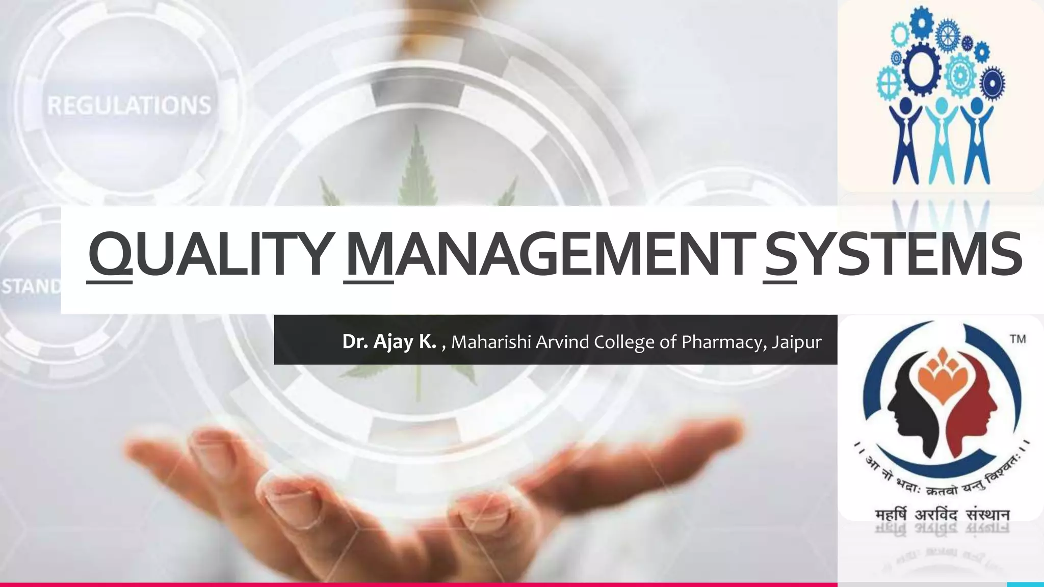 QUALITY MANAGEMNT SYSTEMS: Change Control (CC) | PPSX