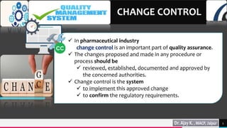 QUALITY MANAGEMNT SYSTEMS: Change Control (CC) | PPSX