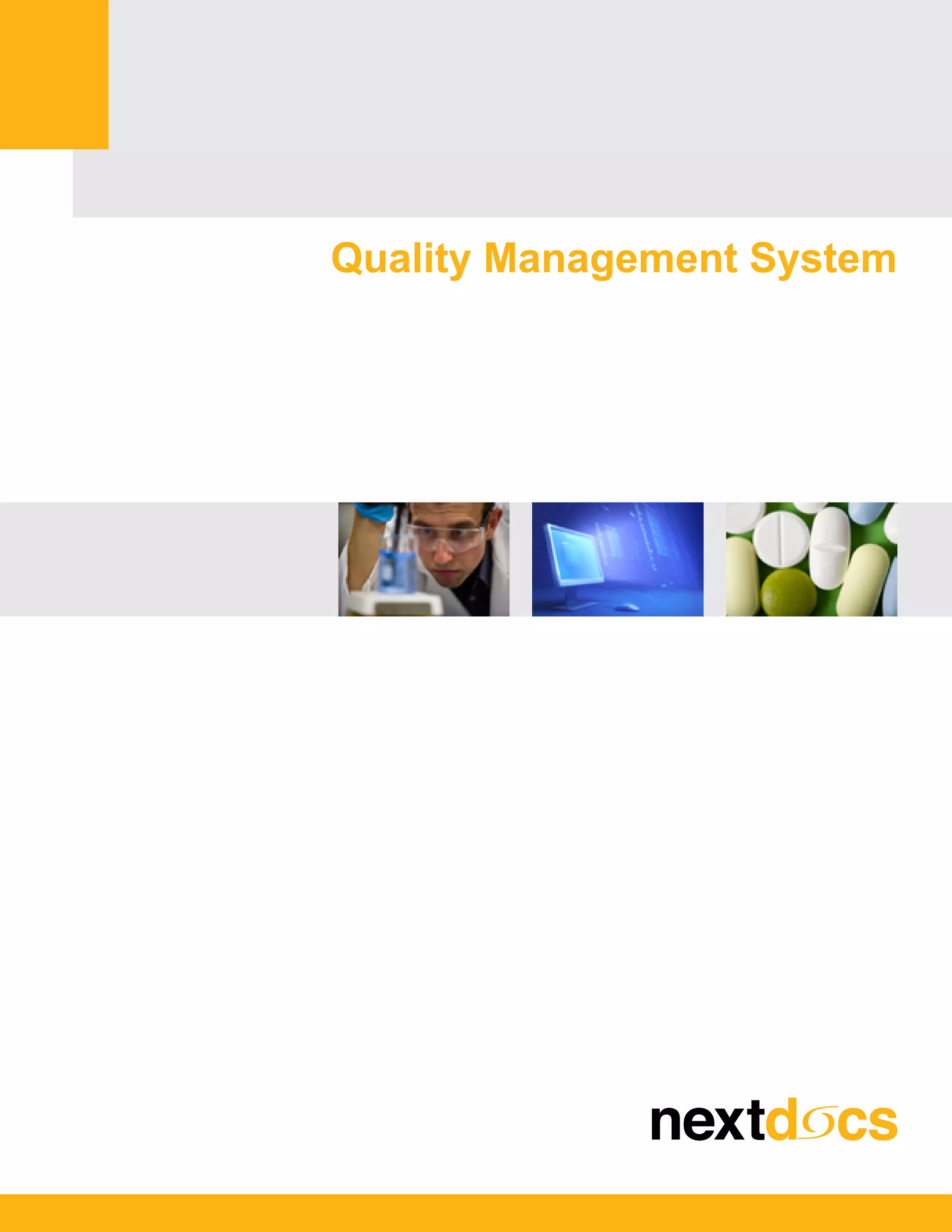 Quality Management System by NextDocs | PDF