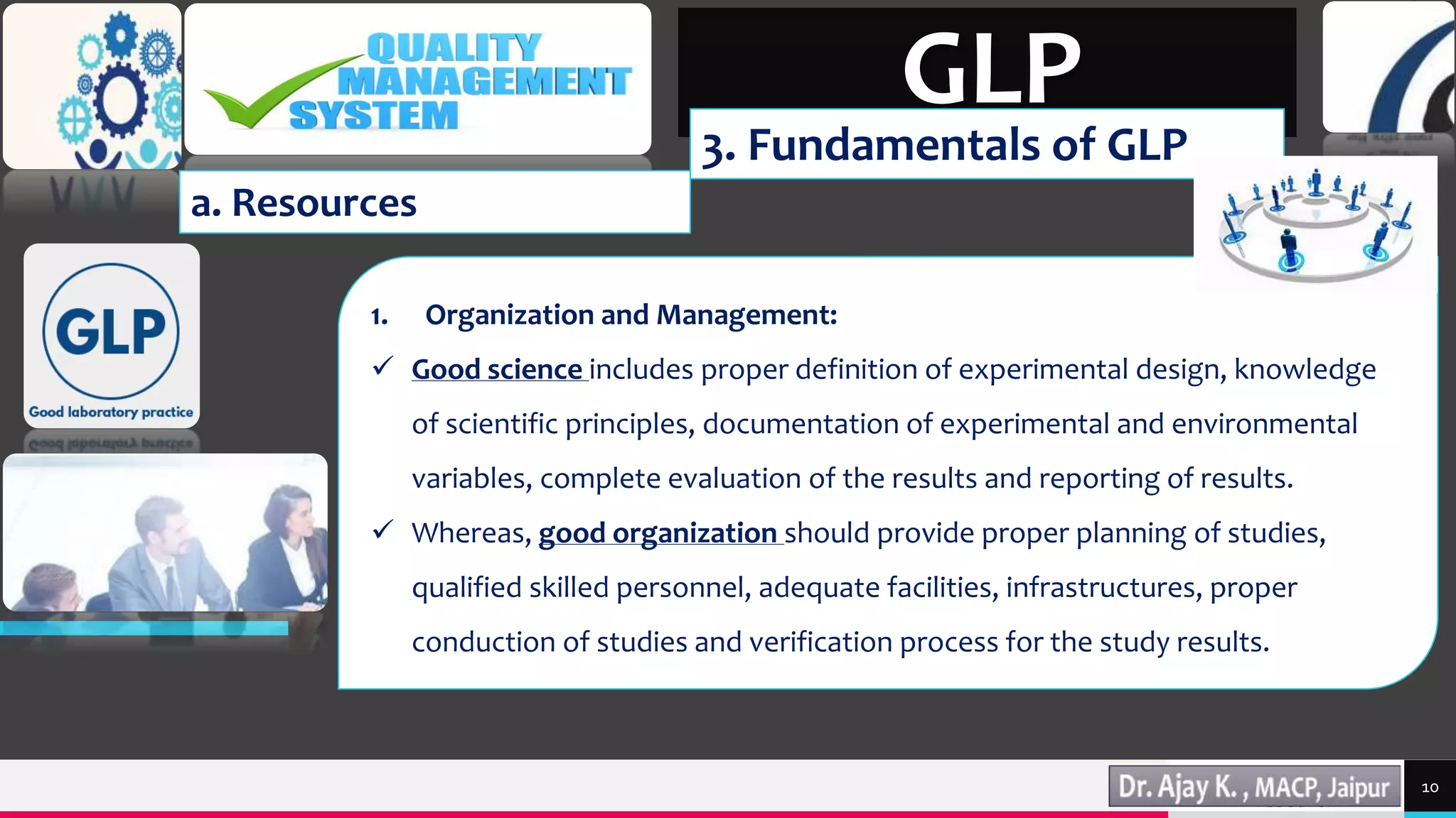 Quality management systems: Good Laboratory Practice (QMS GLP) | PPSX