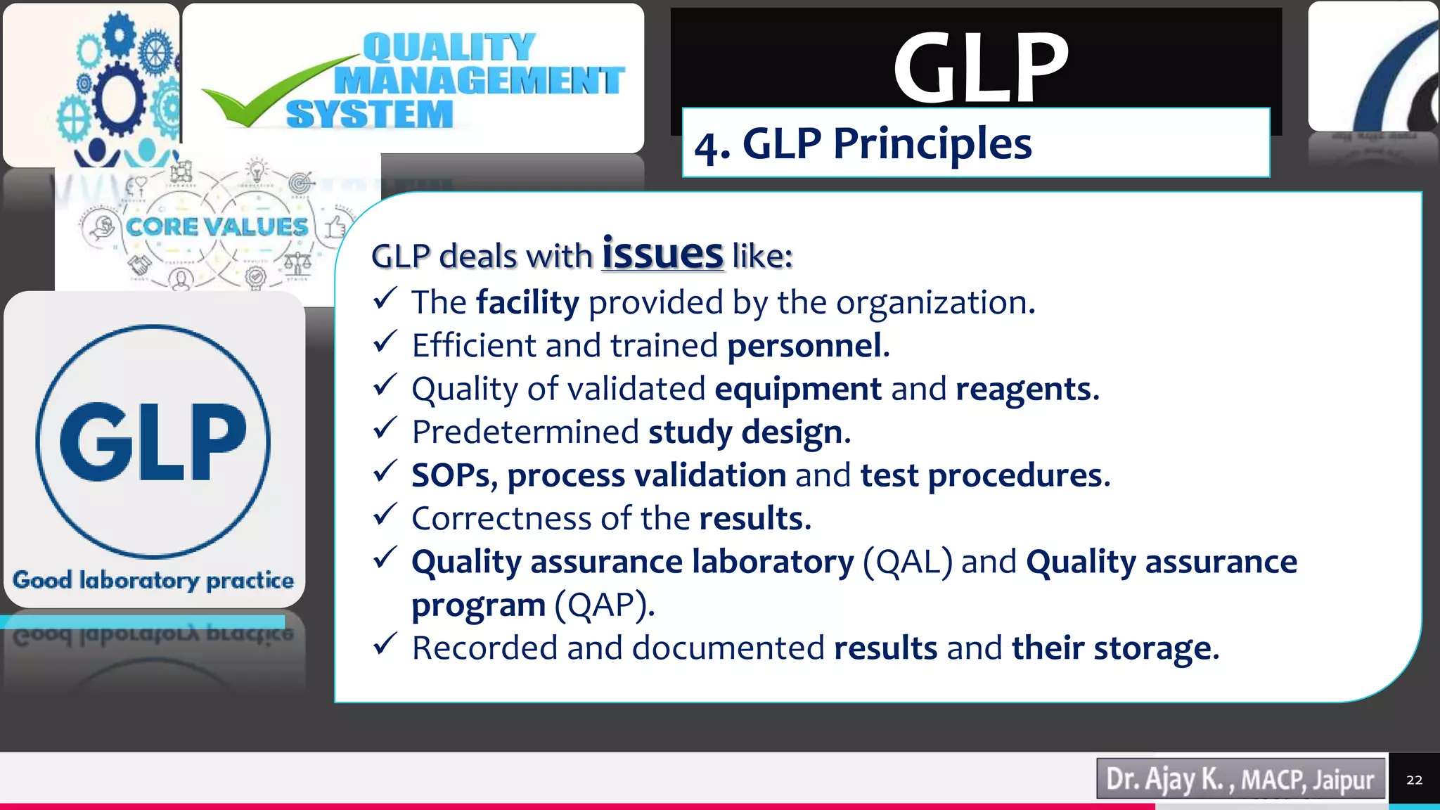 Quality management systems: Good Laboratory Practice (QMS GLP) | PPSX