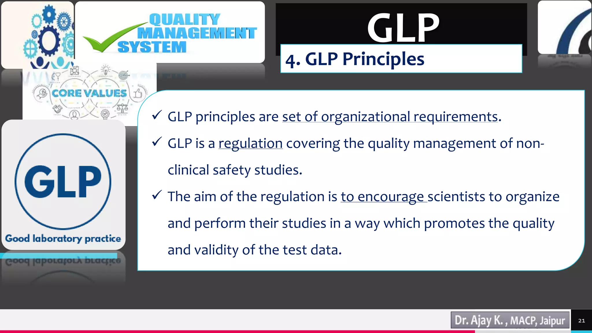 Quality management systems: Good Laboratory Practice (QMS GLP) | PPSX