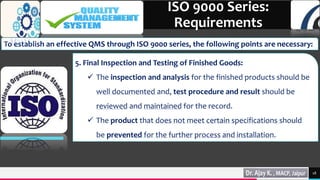 Qms iso 9000 (ISO 9000 series of quality systems standards) | PPSX