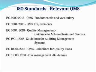 Comprehensive Guide to ISO 9001:2015 Quality Management System ...