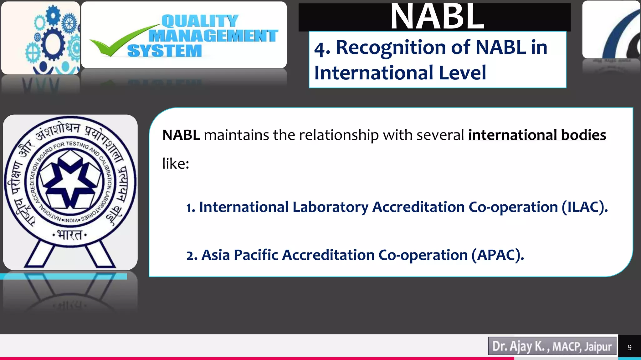 Qms NATIONAL ACCREDITATION BOARD FOR TESTING AND CALIBRATION ...