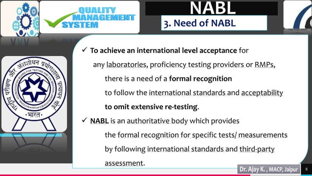 Qms NATIONAL ACCREDITATION BOARD FOR TESTING AND CALIBRATION ...