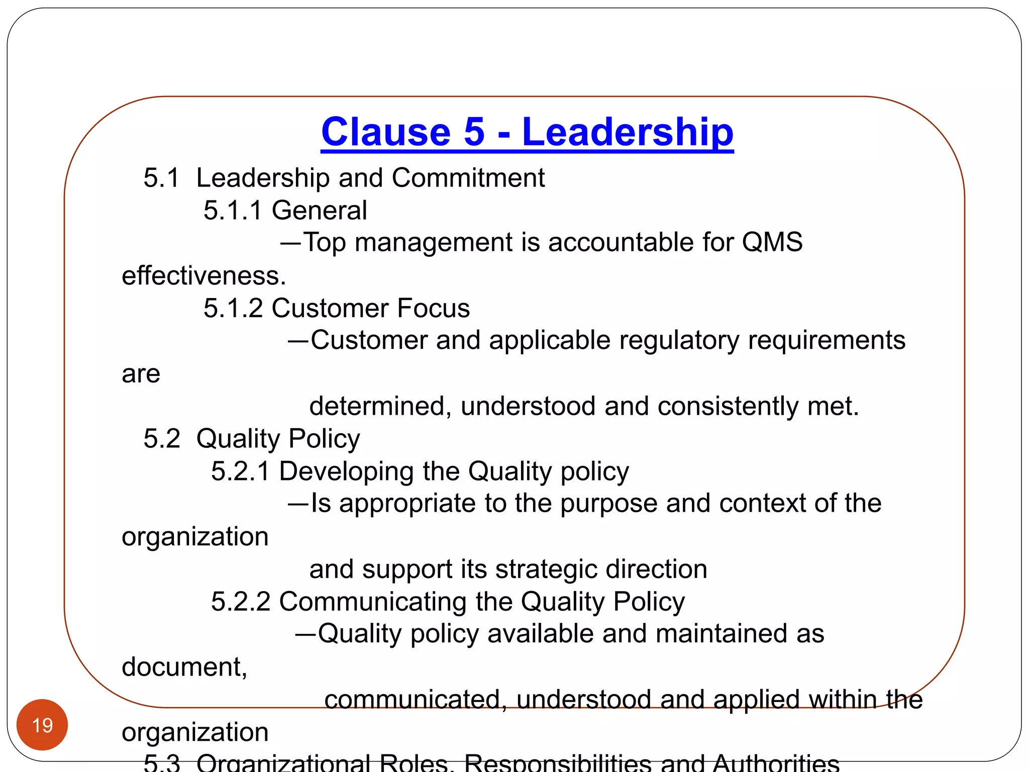 ISO QMS 9001: 2015 clauses | PPTX