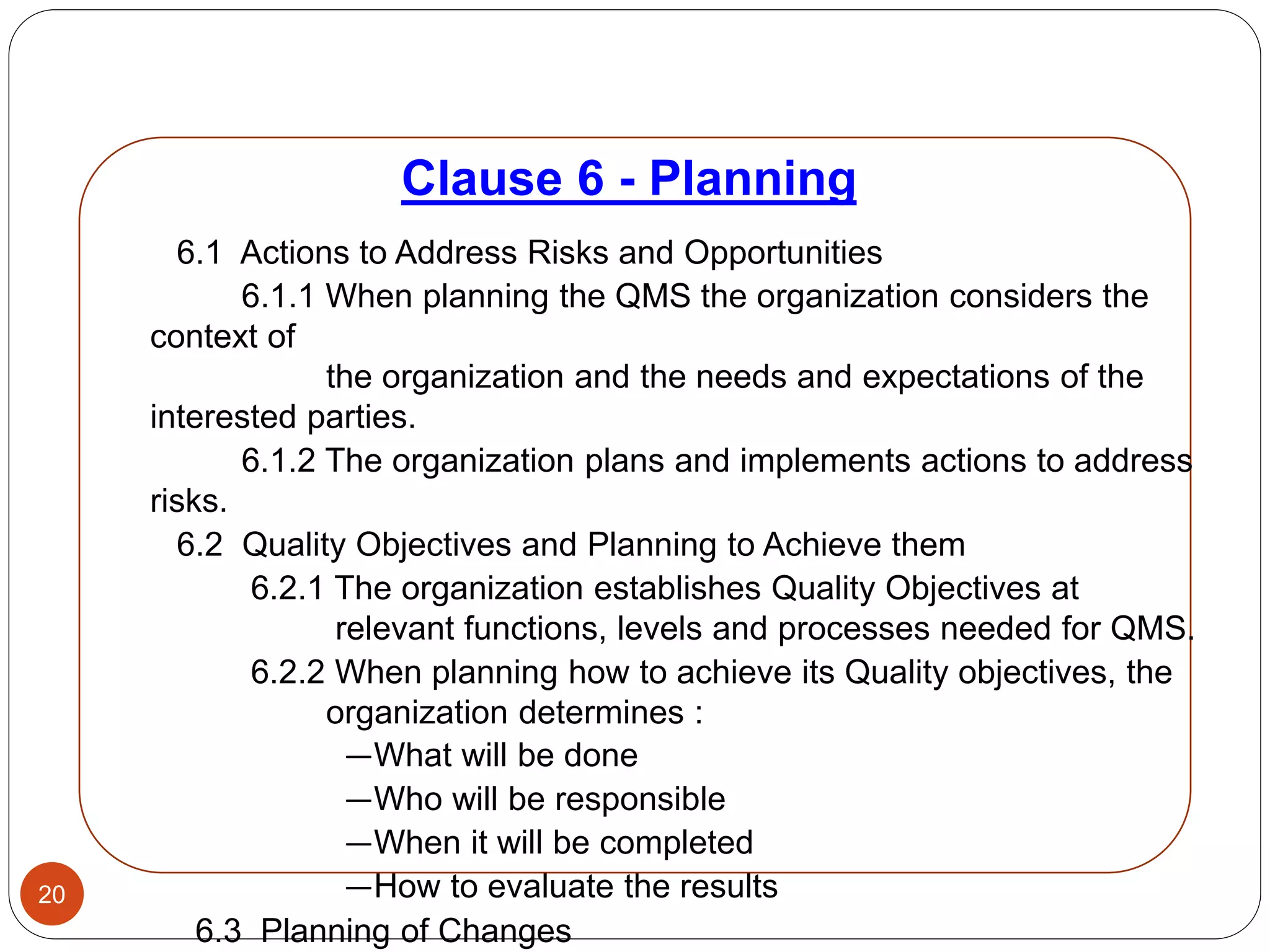 ISO QMS 9001: 2015 clauses | PPTX