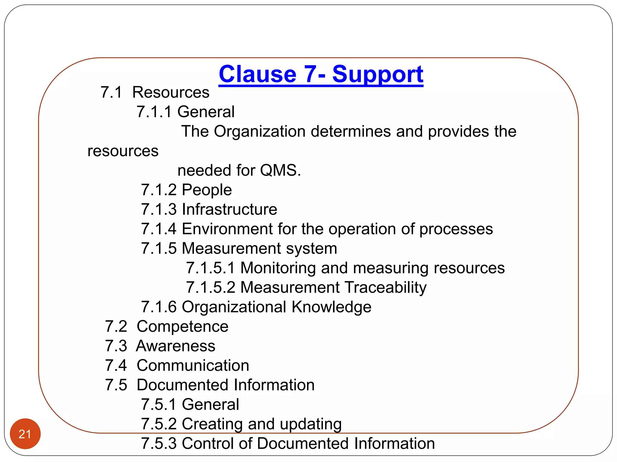 ISO QMS 9001: 2015 clauses | PPTX