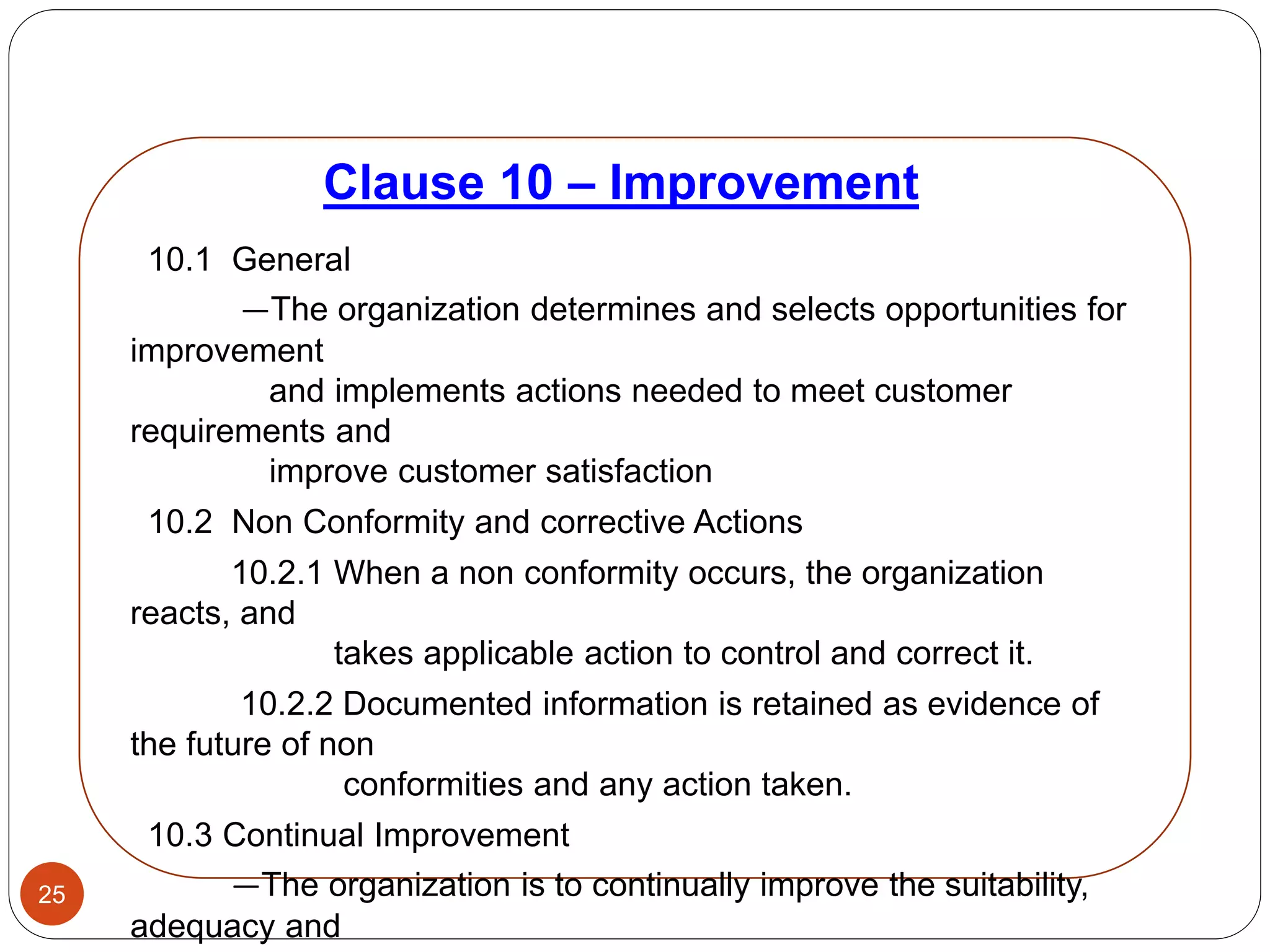 ISO QMS 9001: 2015 clauses | PPTX