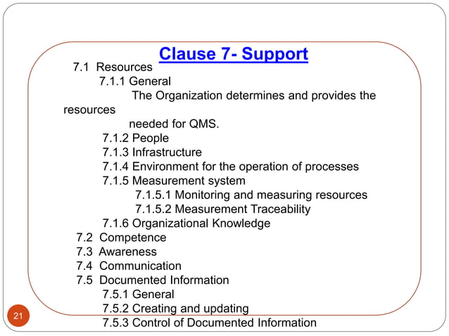 ISO QMS 9001: 2015 clauses | PPTX