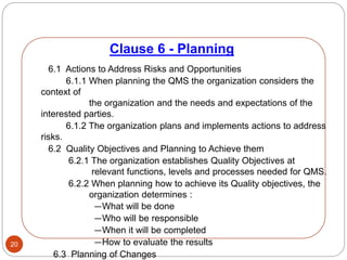ISO QMS 9001: 2015 clauses | PPT