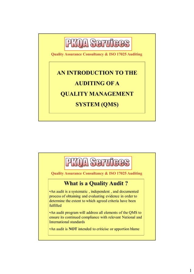 Qms auditing powerpoint | PDF | Business Accounting & Finance | Business