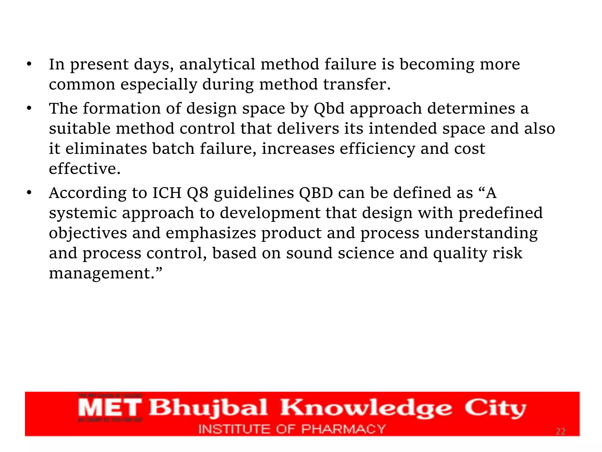 Quality by design in analytical method developmentpptx | PPTX