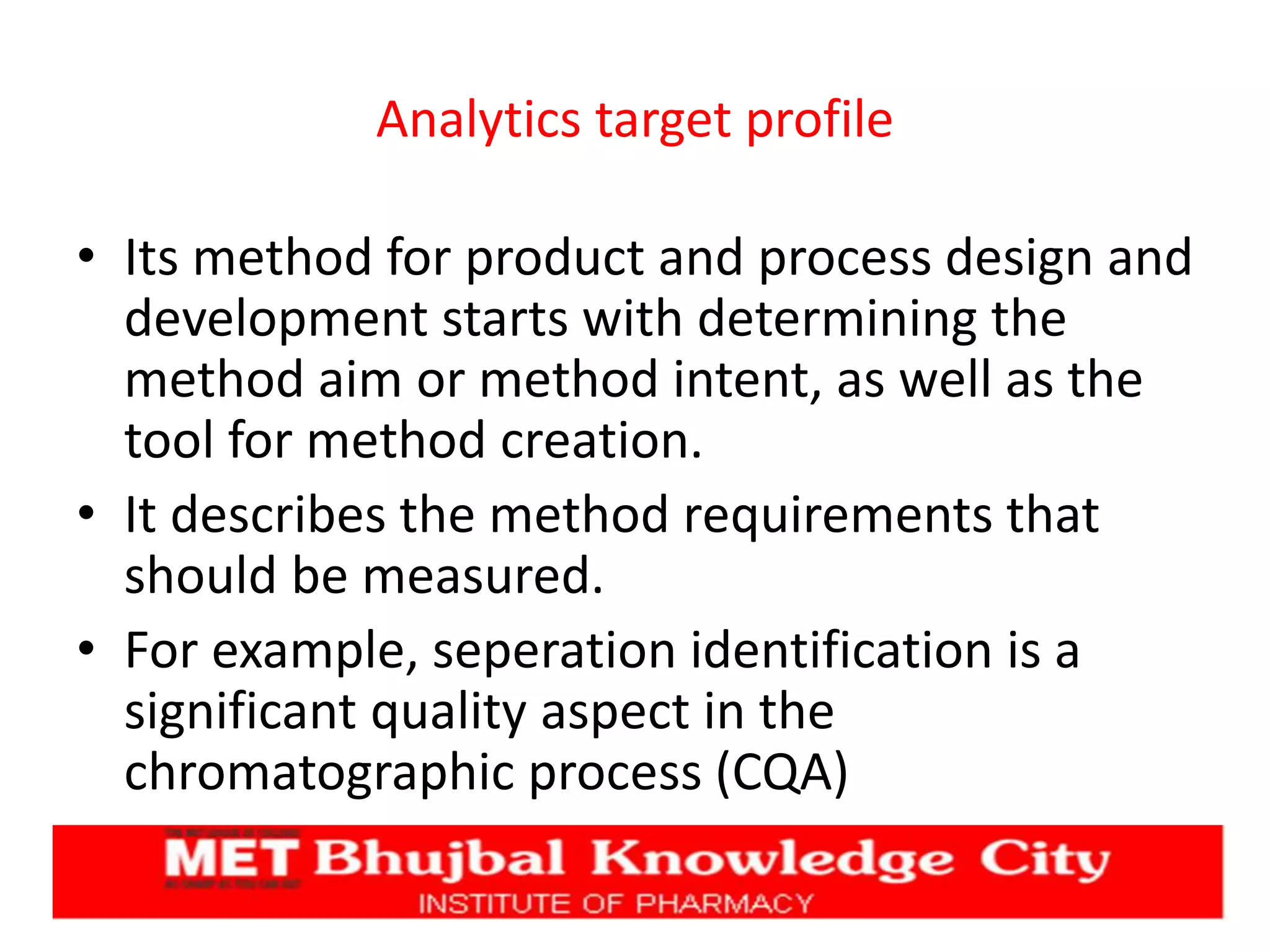 Quality by design in analytical method developmentpptx | PPTX