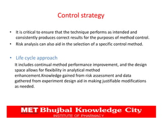 Quality by design in analytical method developmentpptx | PPTX