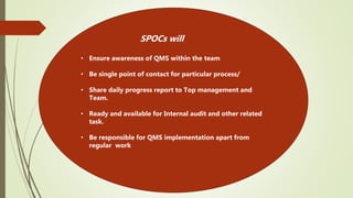 Qms kick off meeting ppt | PPTX