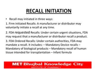 Return and recall | PPTX