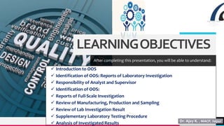 Qms Out of Specifications (oos) | PPSX