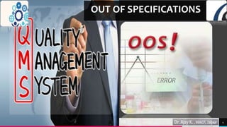 Qms Out of Specifications (oos) | PPSX