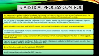 Statistical process control | PPTX