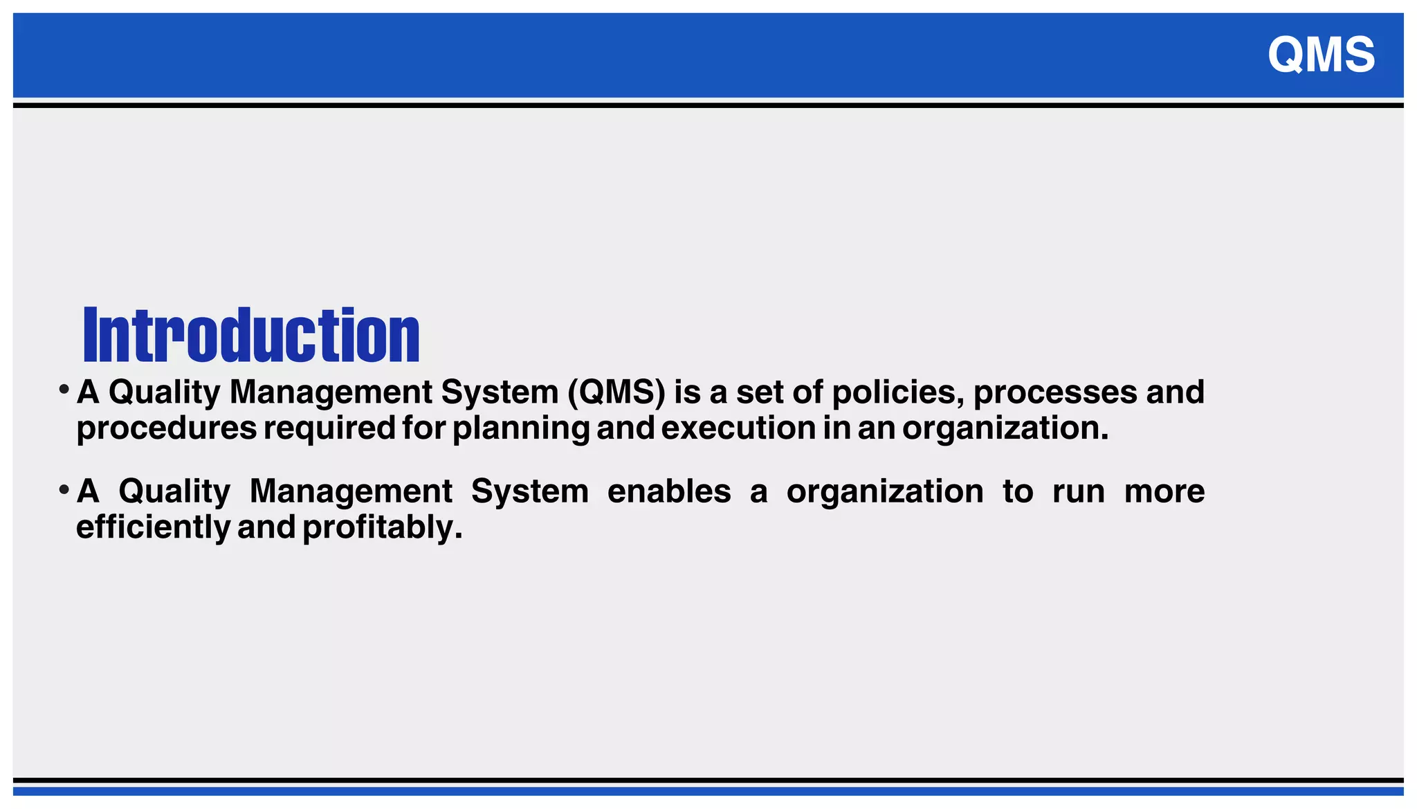 QUALITY MANAGEMENT SYSTEM (QMS) | PDF