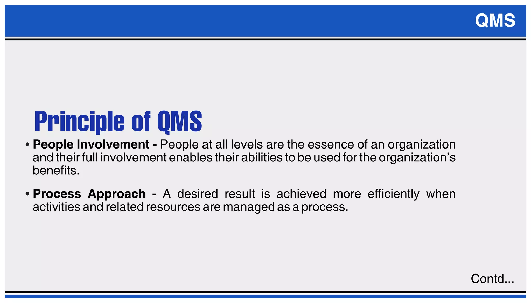 QUALITY MANAGEMENT SYSTEM (QMS) | PDF