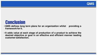 QUALITY MANAGEMENT SYSTEM (QMS) | PDF