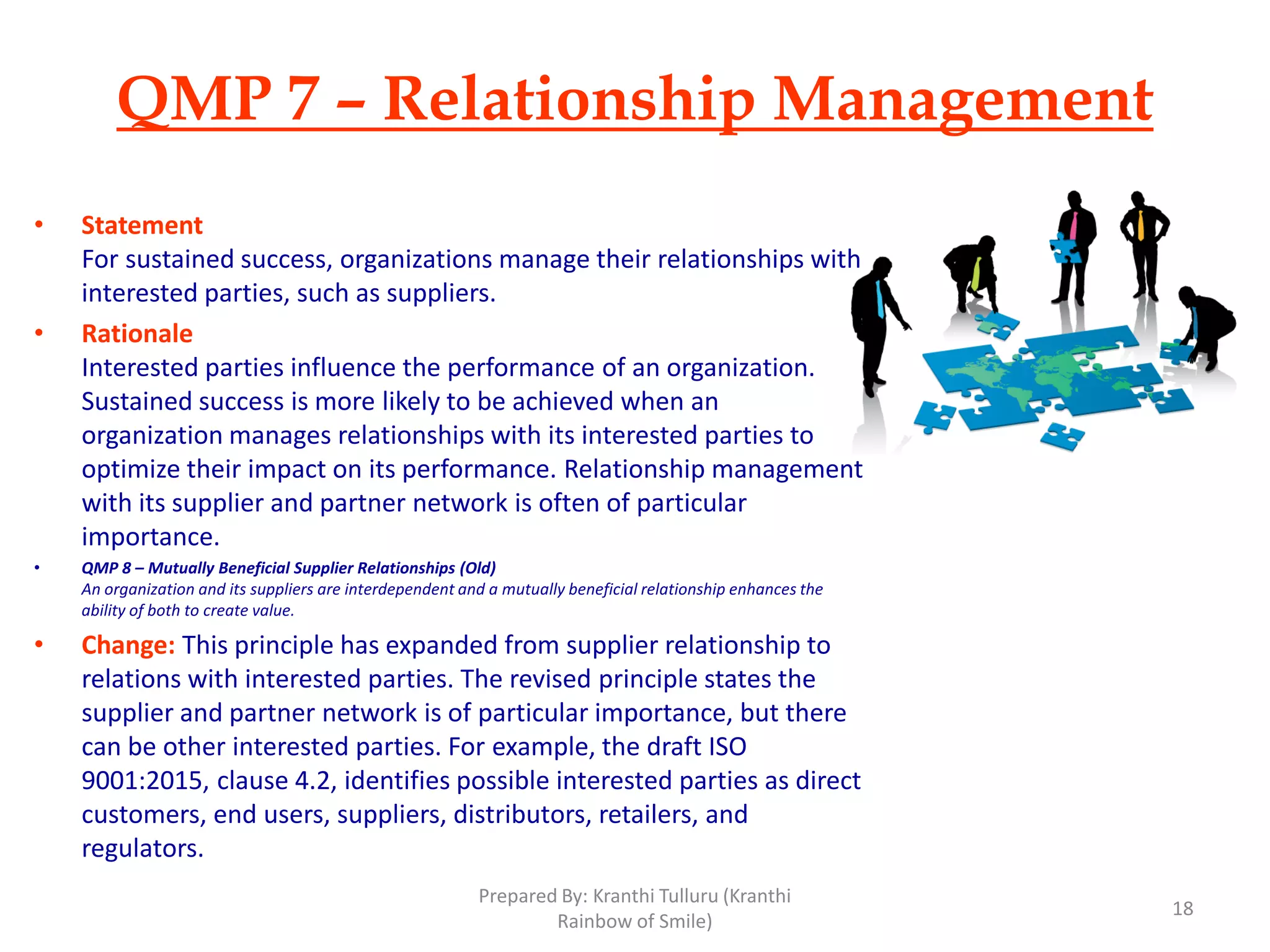 QMS Principles ISO 9001 2015 | PDF