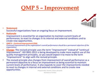 QMS Principles ISO 9001 2015 | PDF