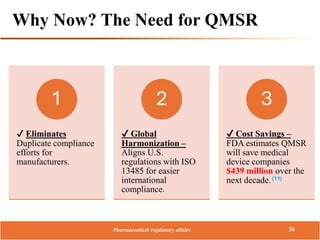 Quality management system regulation (QMSR )Final rule 2024 | PDF