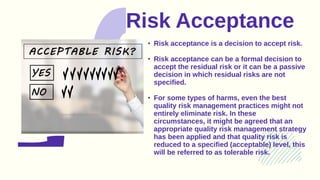 Risk Management in QMS and New Products Design (NPD) | PPTX