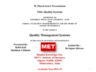 Quality management system | PPT