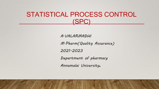 SATISTICAL PROCESS CONTROL(SPC) | PPTX