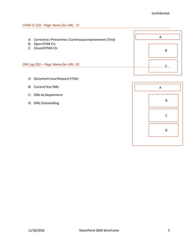 QMS SharePoint Wireframe - download and edit for you use | DOCX | Web ...
