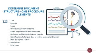 QMS SOP [QUALITY MANAGEMENT SYSTEM - STANDARD OPERATING PROCEDURE] | PPTX