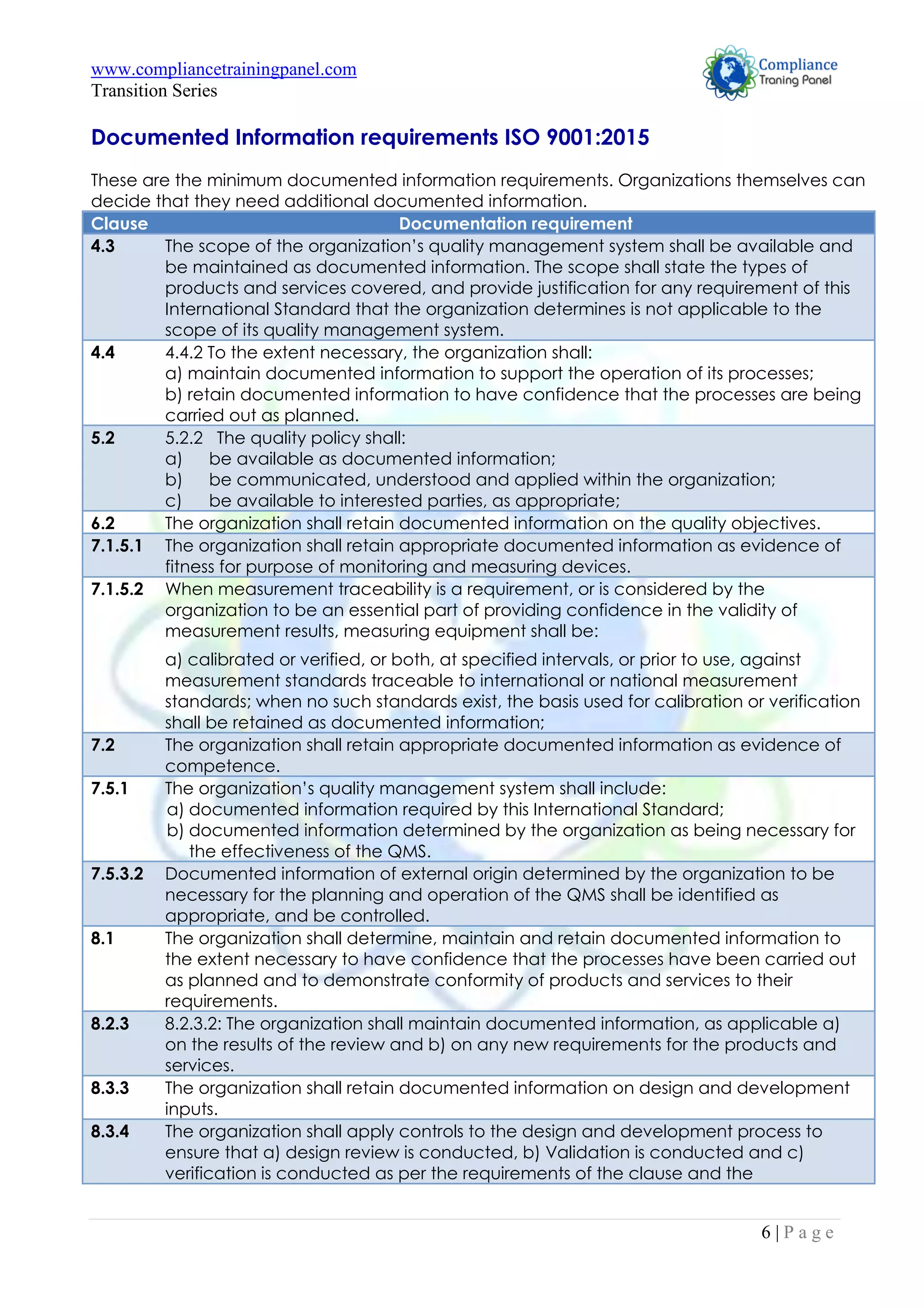 Summary of changes ISO 9001:2015 | PDF