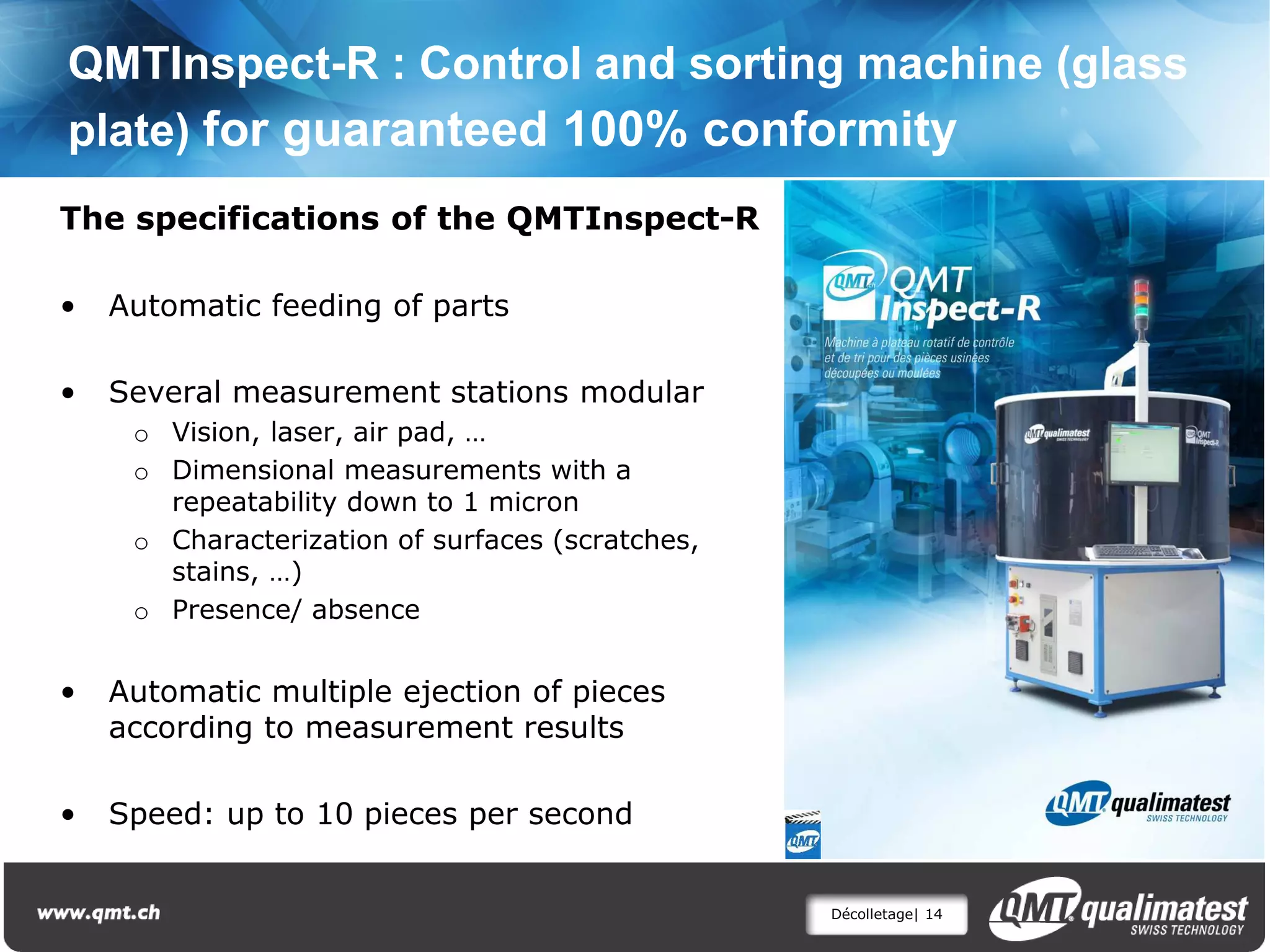 Qualimatest - Automatic quality control system for cutting industry | PPT