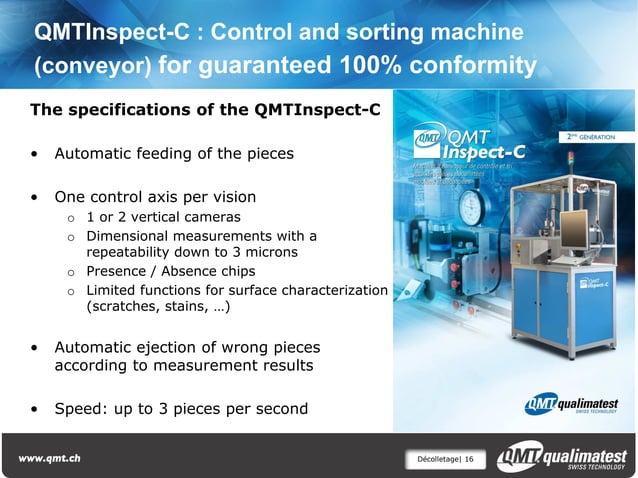 Qualimatest - Automatic quality control system for cutting industry | PPT