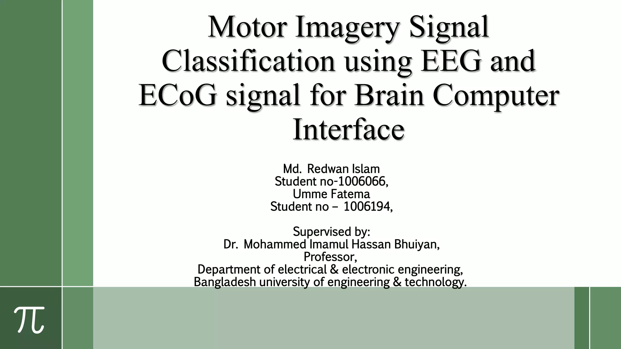 Final thesis presentation on bci | PPTX
