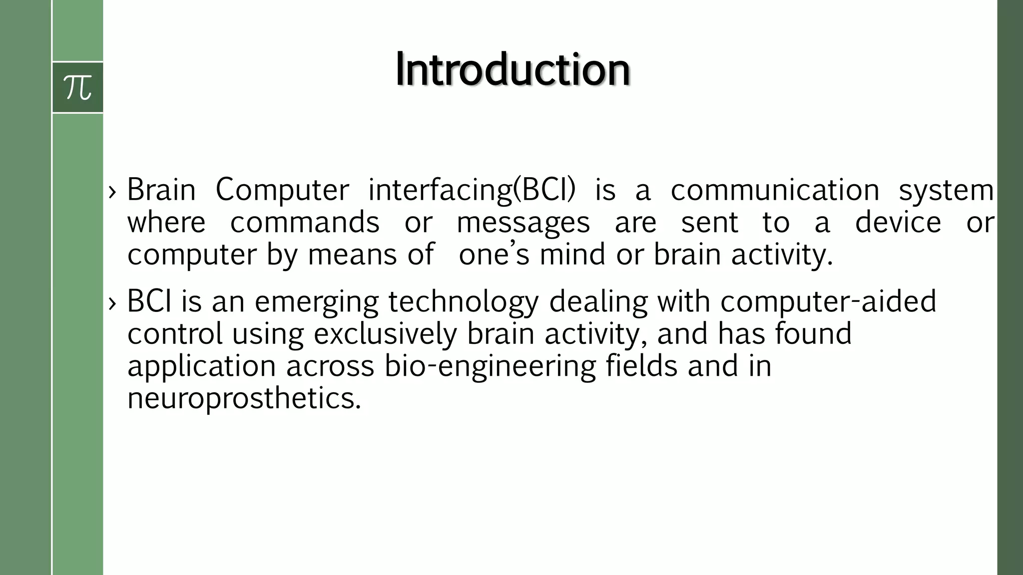 Final thesis presentation on bci | PPTX
