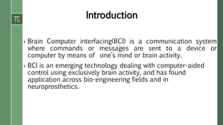 Final thesis presentation on bci | PPTX