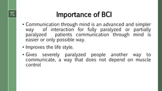 Final thesis presentation on bci | PPTX