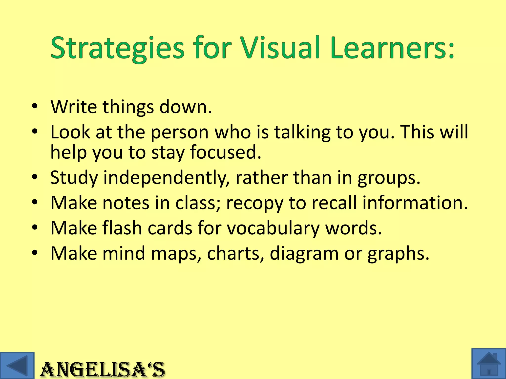 6 Types of Learning Styles | PPTX