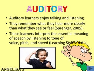 6 Types of Learning Styles | PPTX
